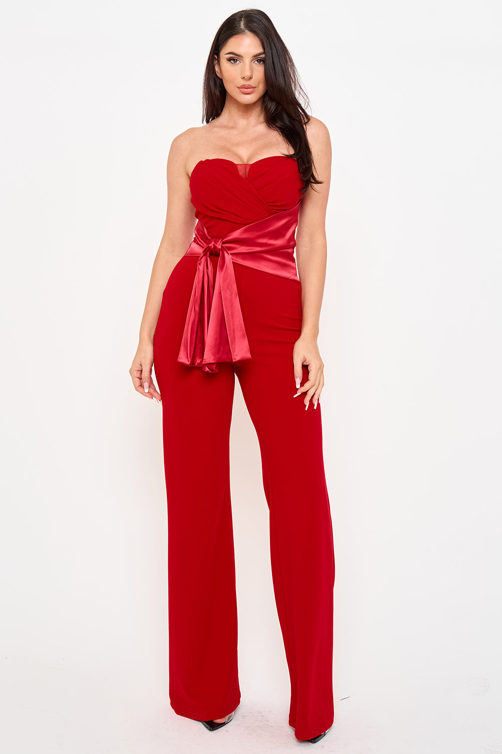 [PRE-ORDER] IB2555HP - SATIN WAIST TWIST TIE JUMPSUIT – SymphonyUSA ...